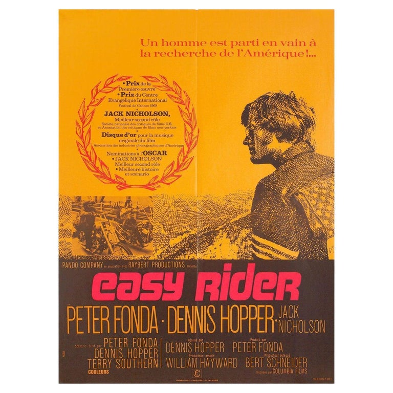 Easy Rider R1970s French Moyenne Film Poster For Sale at 1stDibs