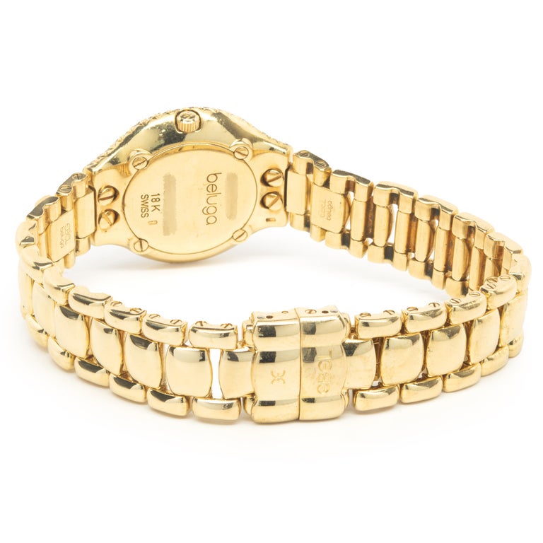 Ebel 18 Karat Yellow Gold Diamond Beluga 24 For Sale at 1stDibs
