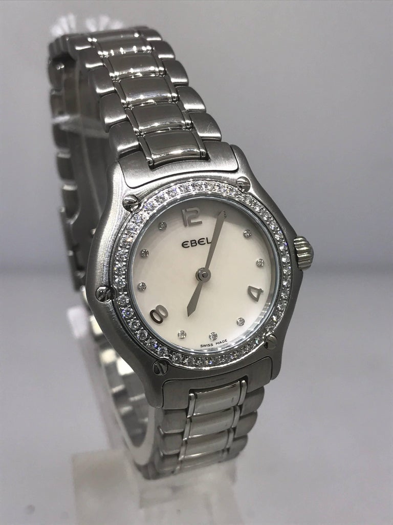 Ebel 1911 Stainless Steel Diamond Bezel and Dial Mother-of-Pearl Ladies ...