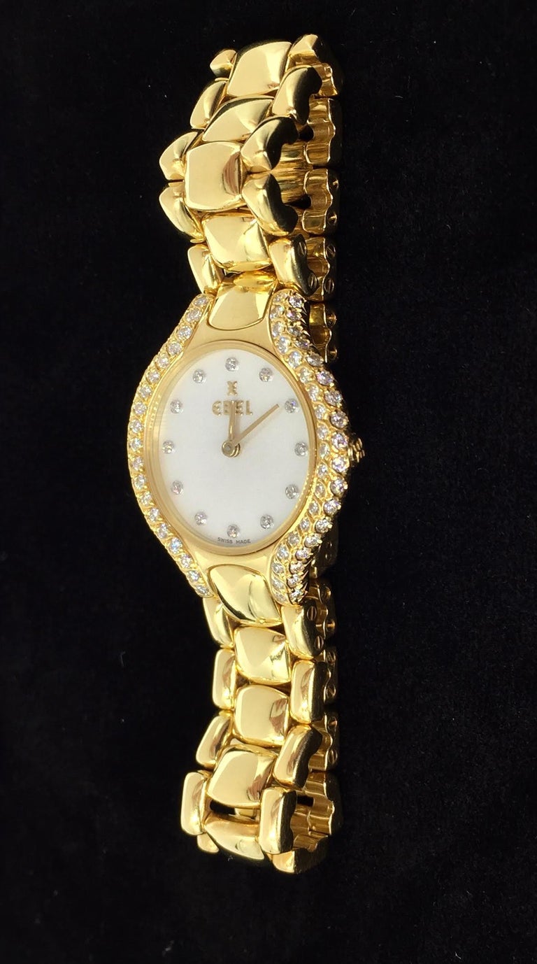 Ebel Beluga 18 Karat Yellow Gold Quartz Watch with Diamond Bezel at ...