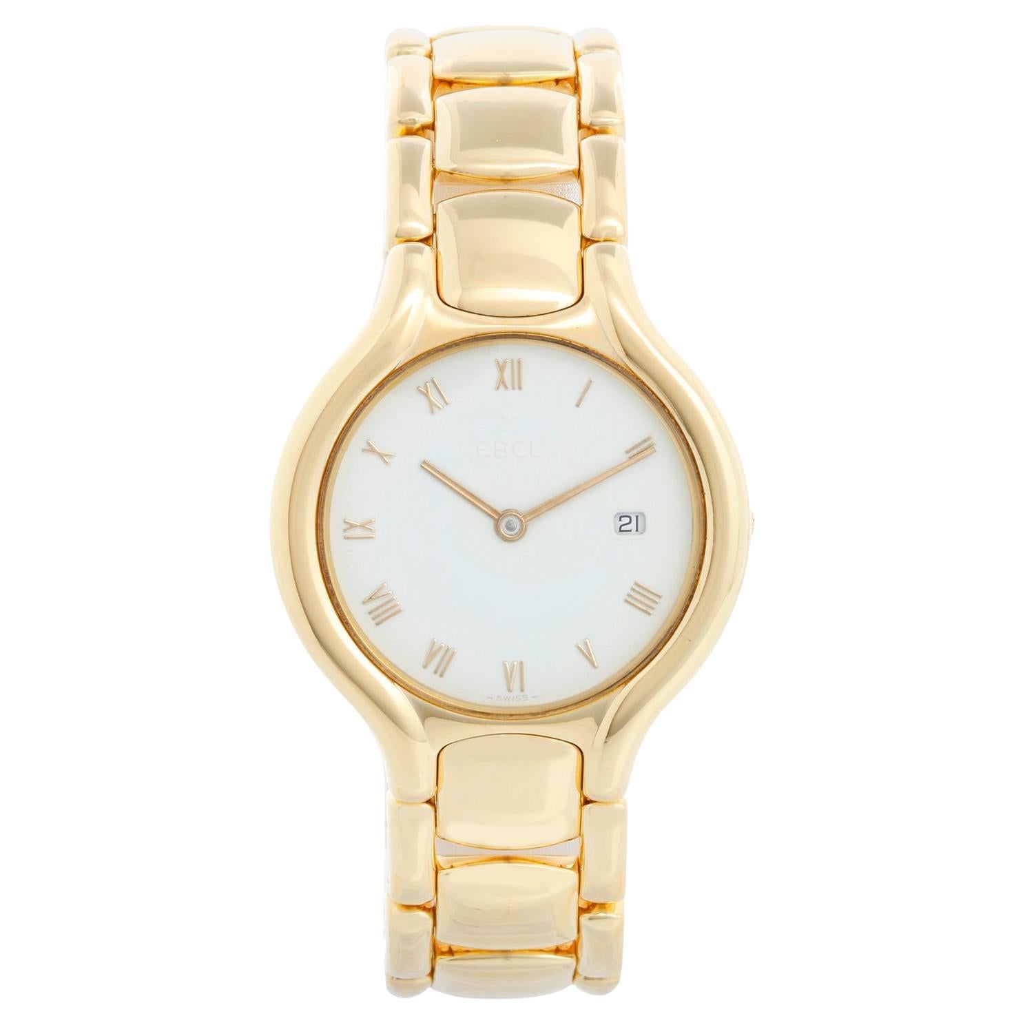 Ebel Beluga 18k Yellow Gold Men's/Ladies 32mm Midsize Quartz Watch ...