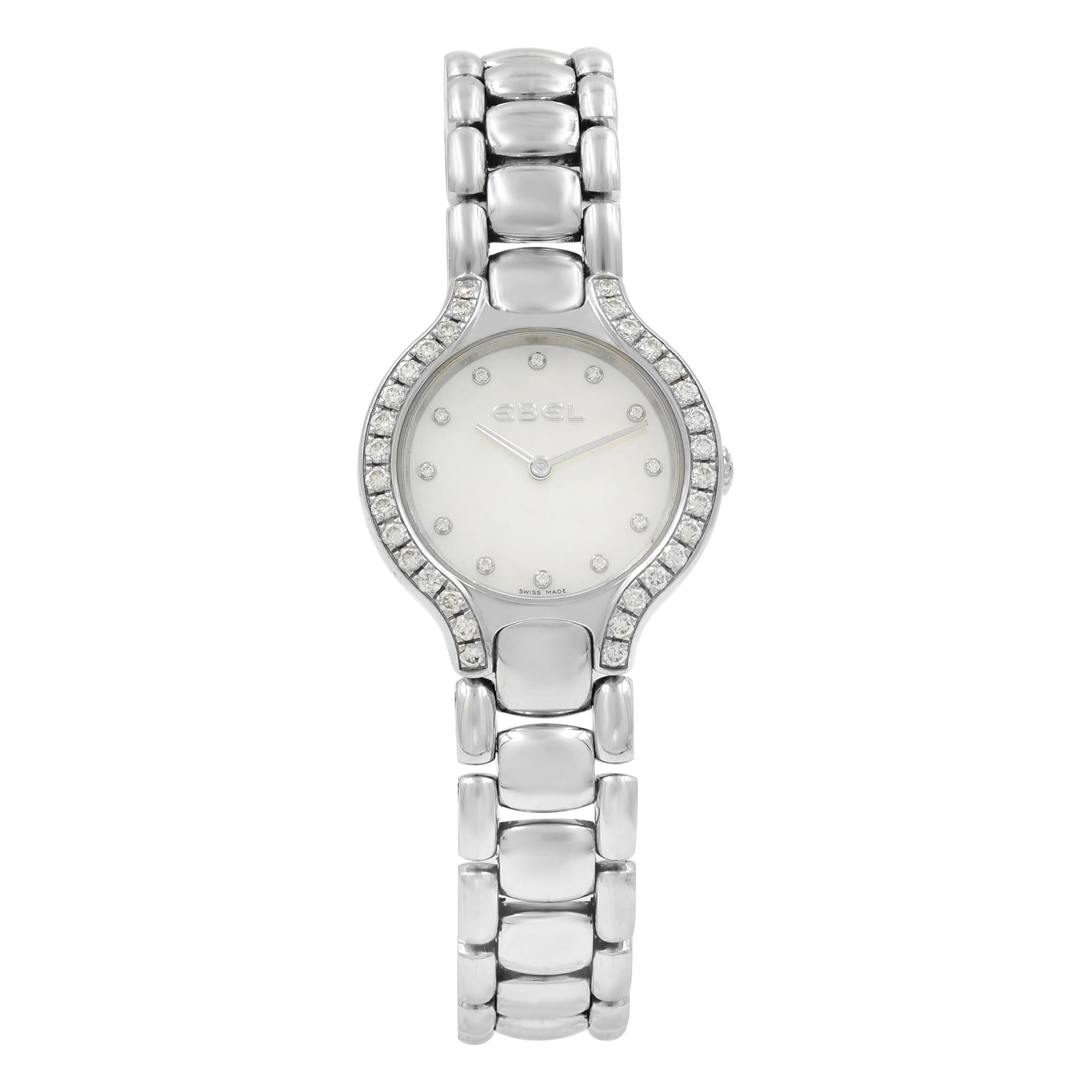 Ebel Beluga 9003415 Steel Factory Diamonds Mother of Pearl Ladies ...