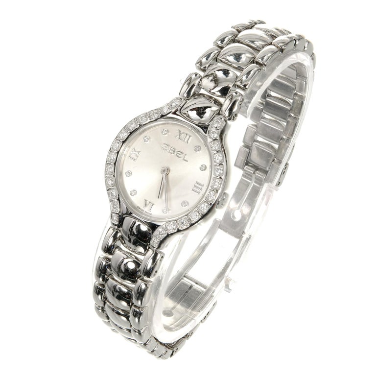 Ebel Beluga Ladies Stainless Diamond Bezel Dial Wristwatch at 1stDibs ...