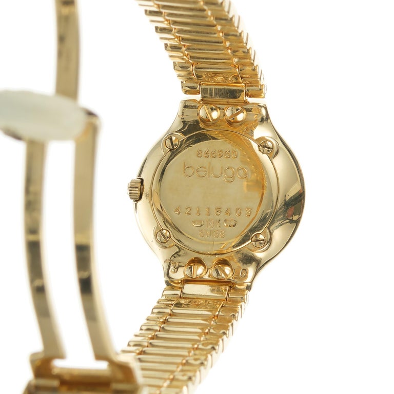 Ebel Beluga Yellow Gold Ladies Wristwatch For Sale at 1stDibs