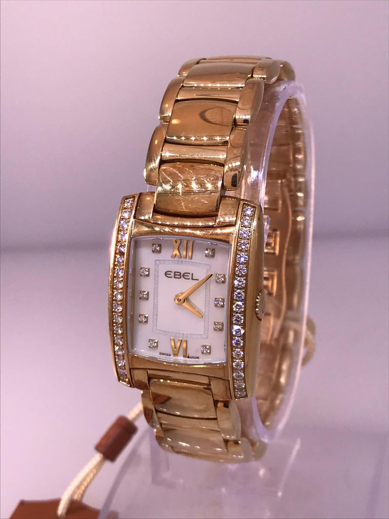 Ebel Brasilia Yellow God and Diamond Ladies Watch 1215613 at 1stDibs