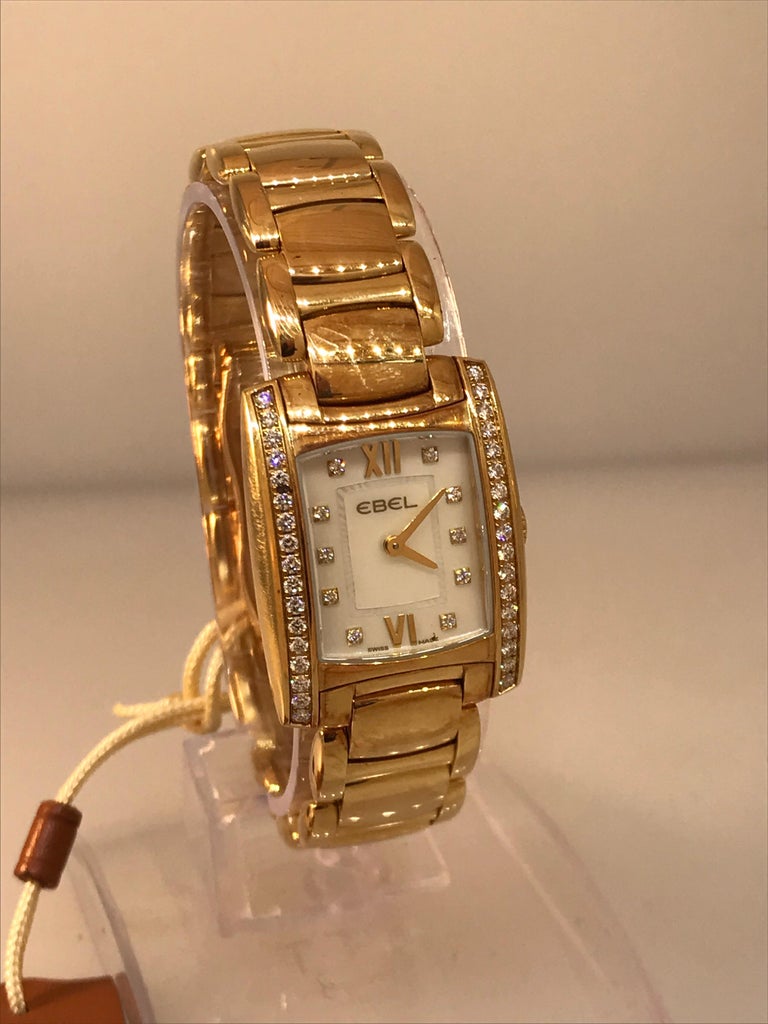 Ebel Brasilia Yellow God and Diamond Ladies Watch 1215613 at 1stDibs
