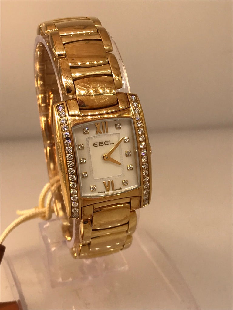 Ebel Brasilia Yellow God and Diamond Ladies Watch 1215613 at 1stDibs