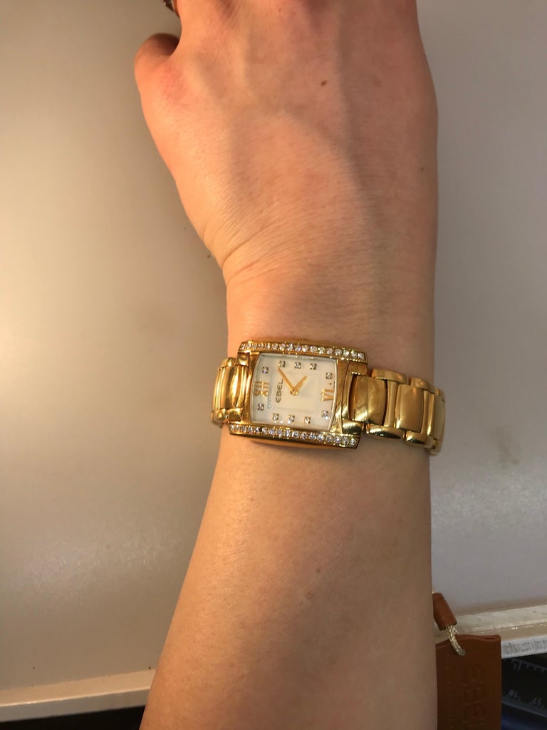 Ebel Brasilia Yellow God and Diamond Ladies Watch 1215613 at 1stDibs