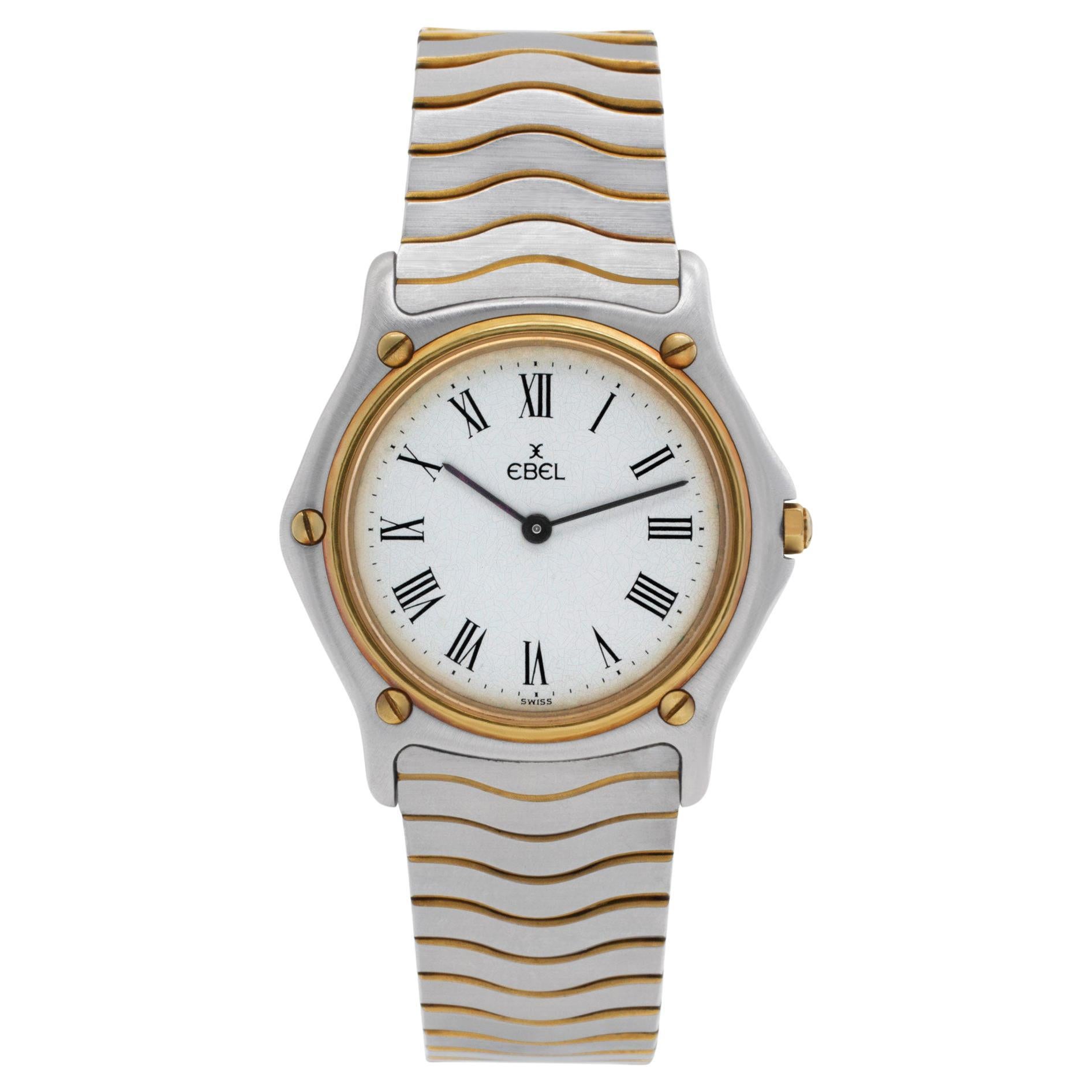 Ebel Classic Wave Steel and Gold Ladies Watch For Sale at 1stDibs