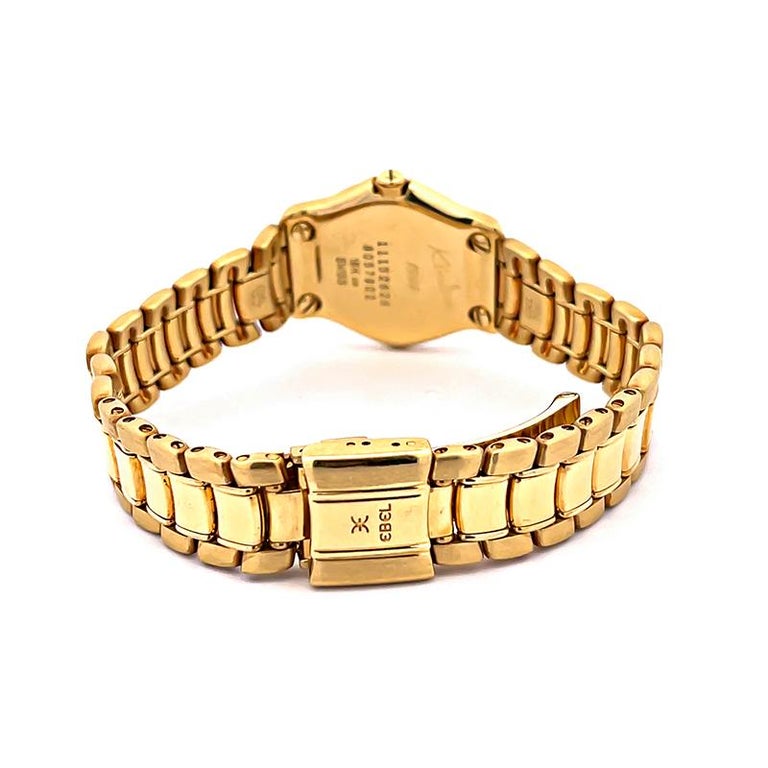 Ebel Diamond Yellow Gold Swiss Watch For Sale at 1stDibs