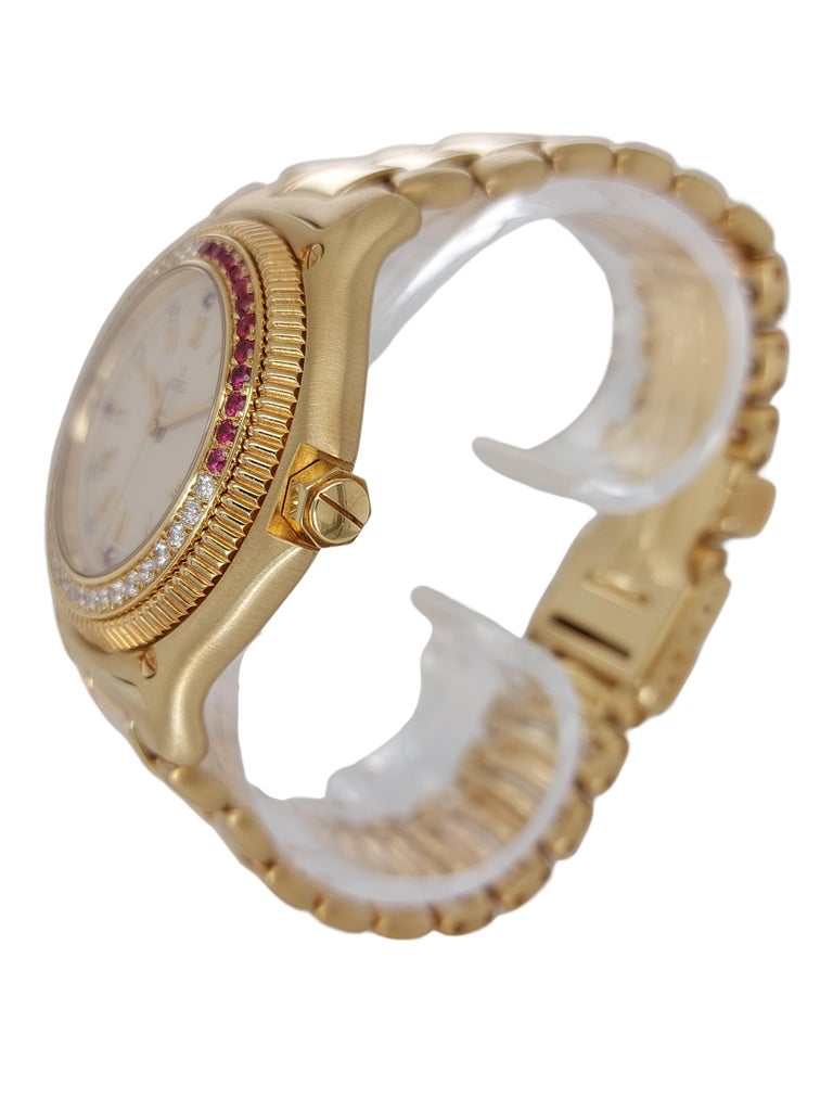 Ebel Discovery Wristwatch 883830, Diamonds and Rubies 18 Karat Gold ...