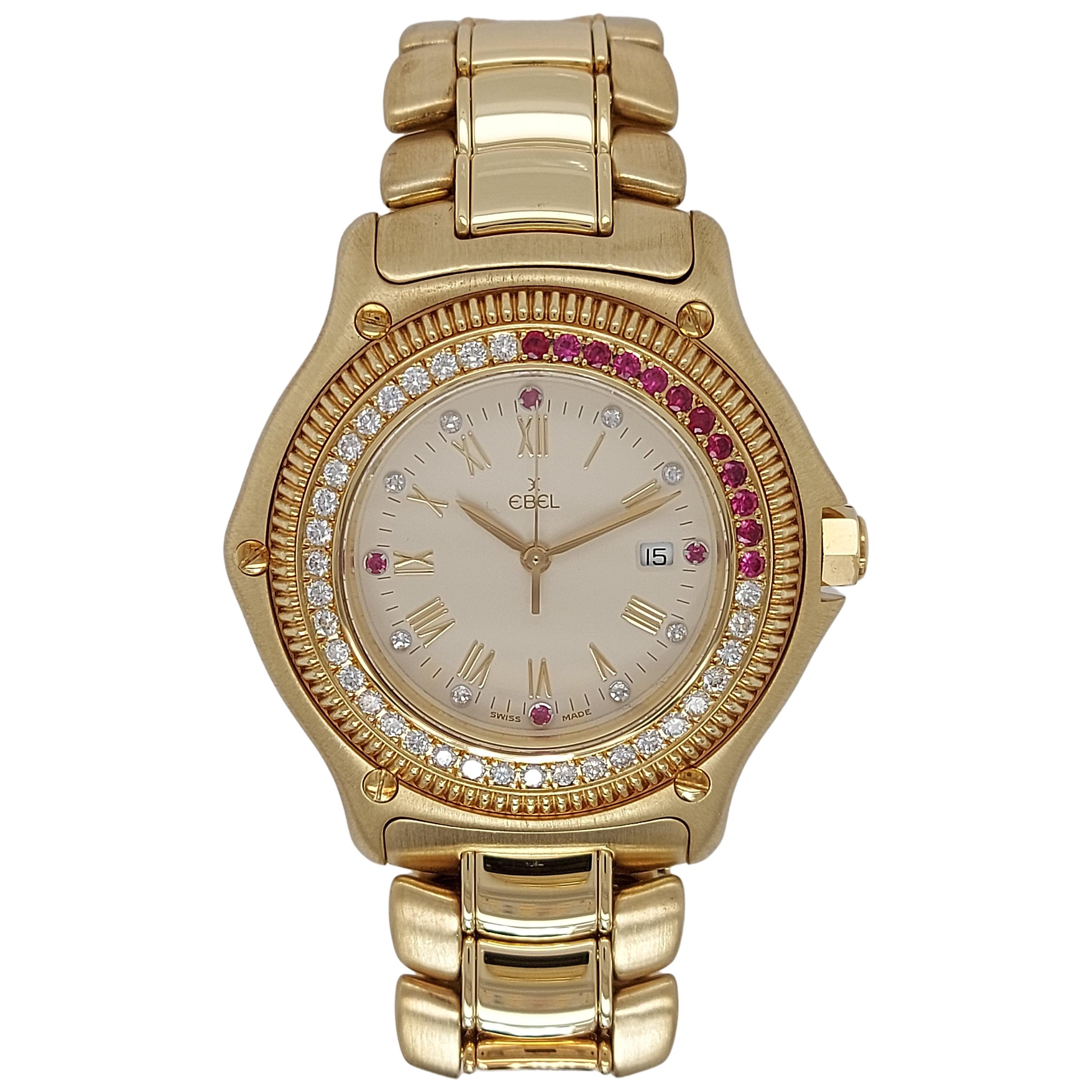 diamond and Gold watch by Ebel at 1stDibs