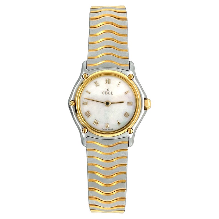 Ebel Sport Classique Stainless Steel and 18K Gold Bezel Ladies Watch ...