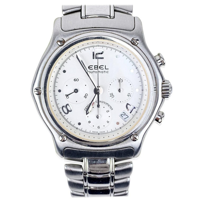 Ebel Vintage 1911 Stainless Steel Chronograph Automatic Watch For Sale ...