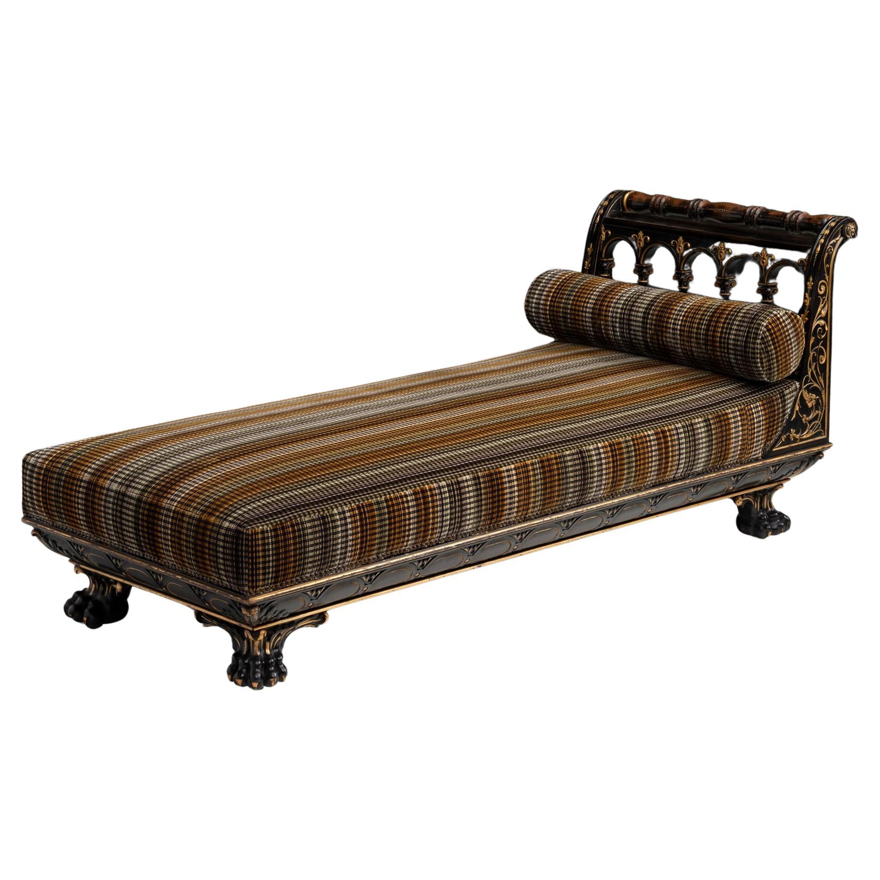 Regency Simulated Rosewood and Parcel-Gilt Daybed For Sale at 1stDibs ...