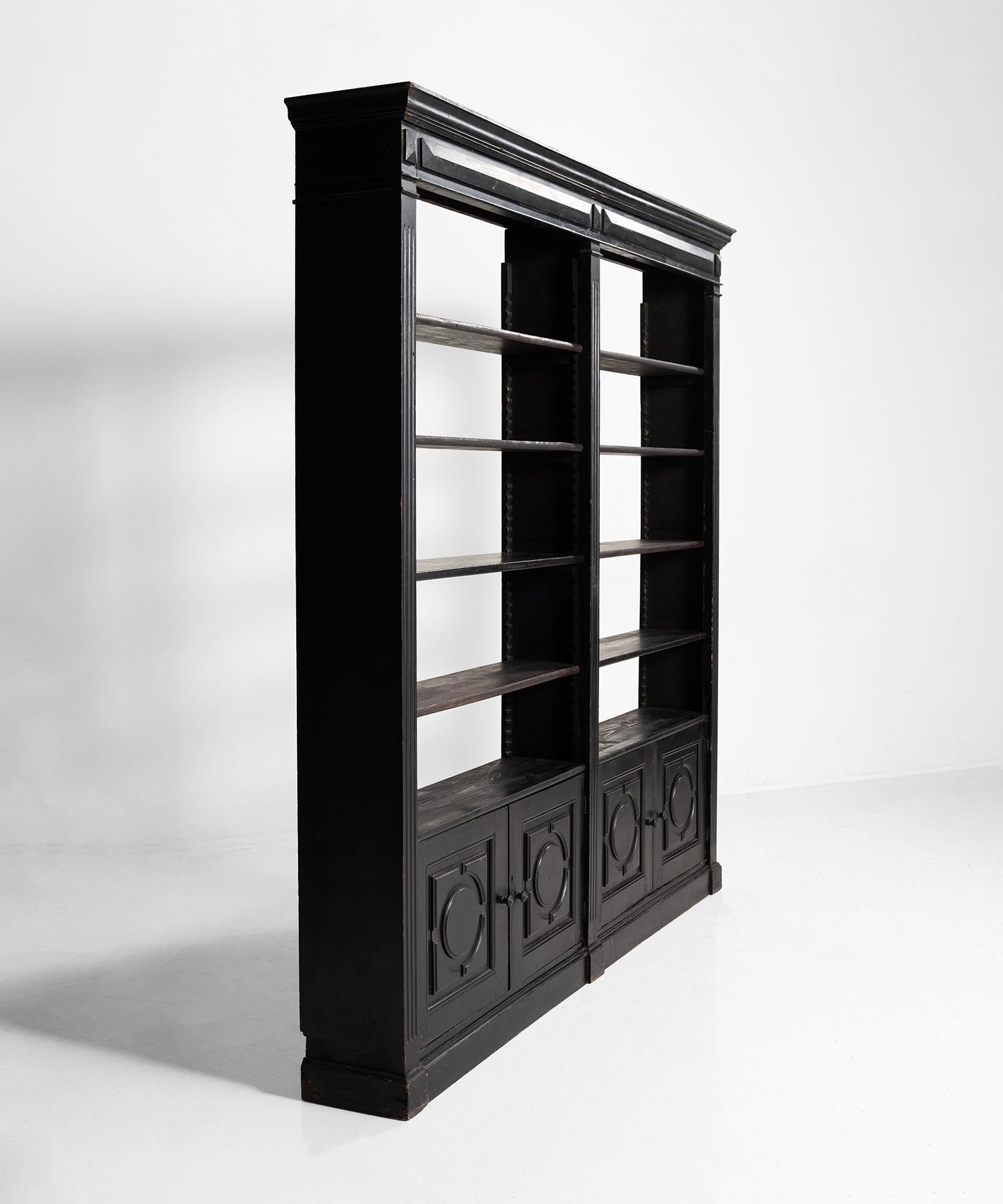 Ebonised Bookshelf at 1stDibs