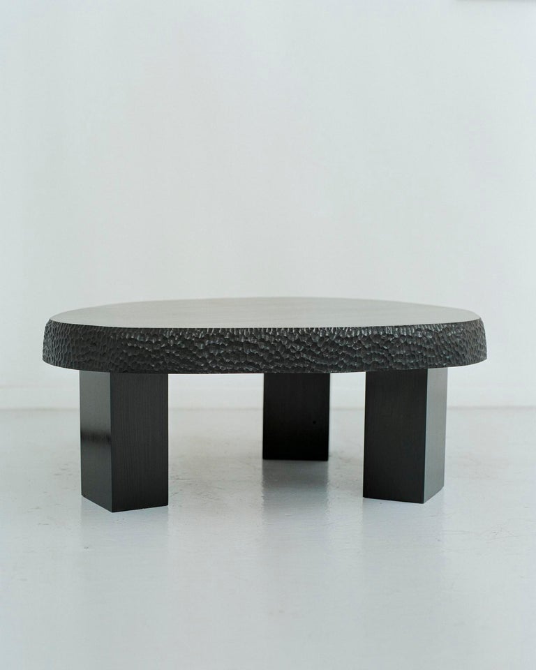 Ebonized Cherry Hand Carved Coffee Table by CFP For Sale at 1stDibs