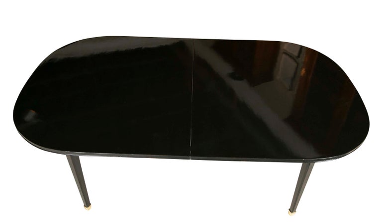 Ebonized Dining Table with Bronze Mounts by Maison Jansen at 1stDibs