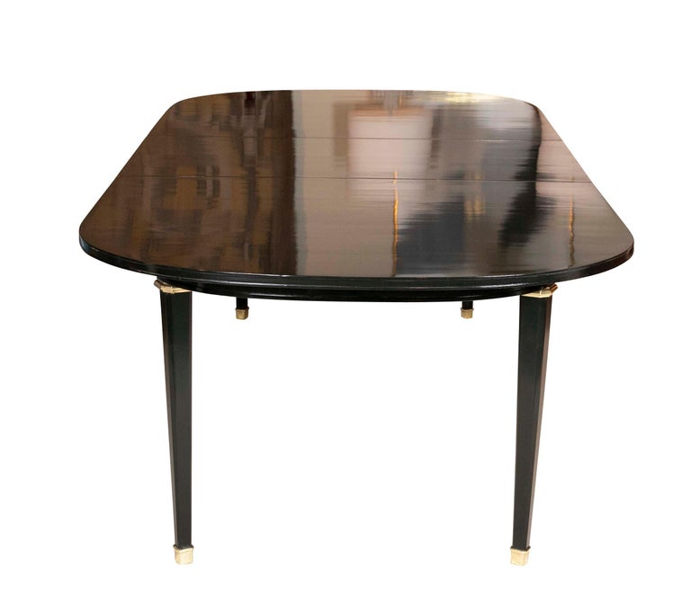 Ebonized Dining Table with Bronze Mounts by Maison Jansen at 1stDibs