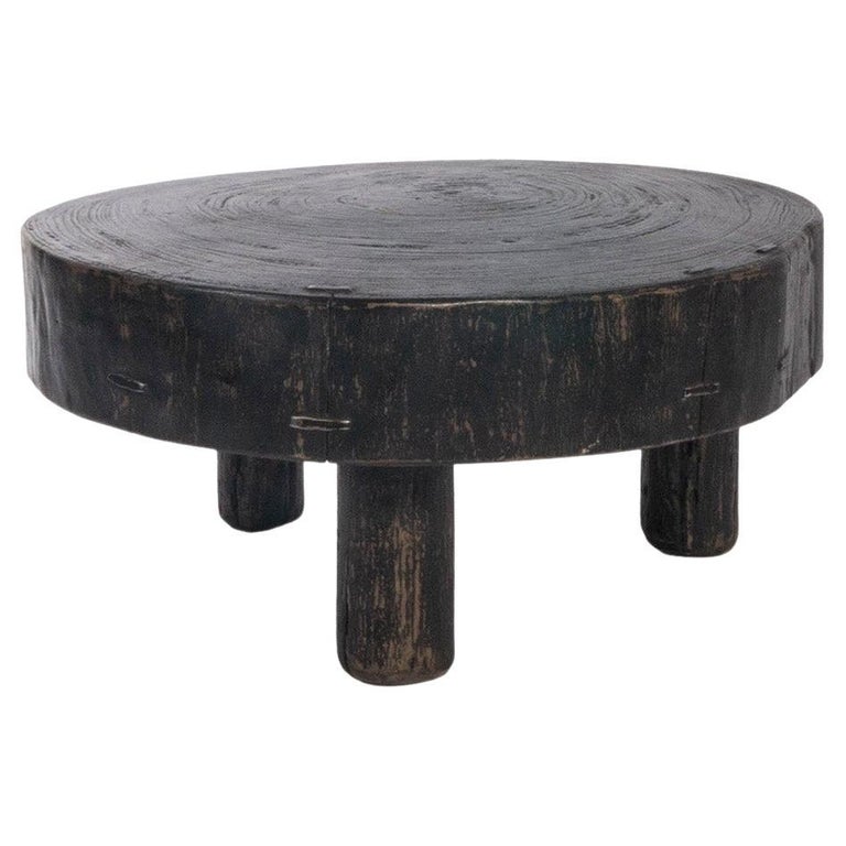 Ebonised Elm Block Coffee Table For Sale at 1stDibs