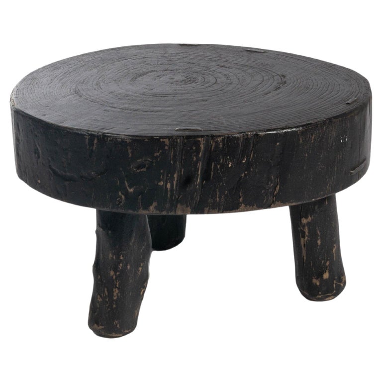 Ebonized Elm Block Coffee Table For Sale at 1stDibs