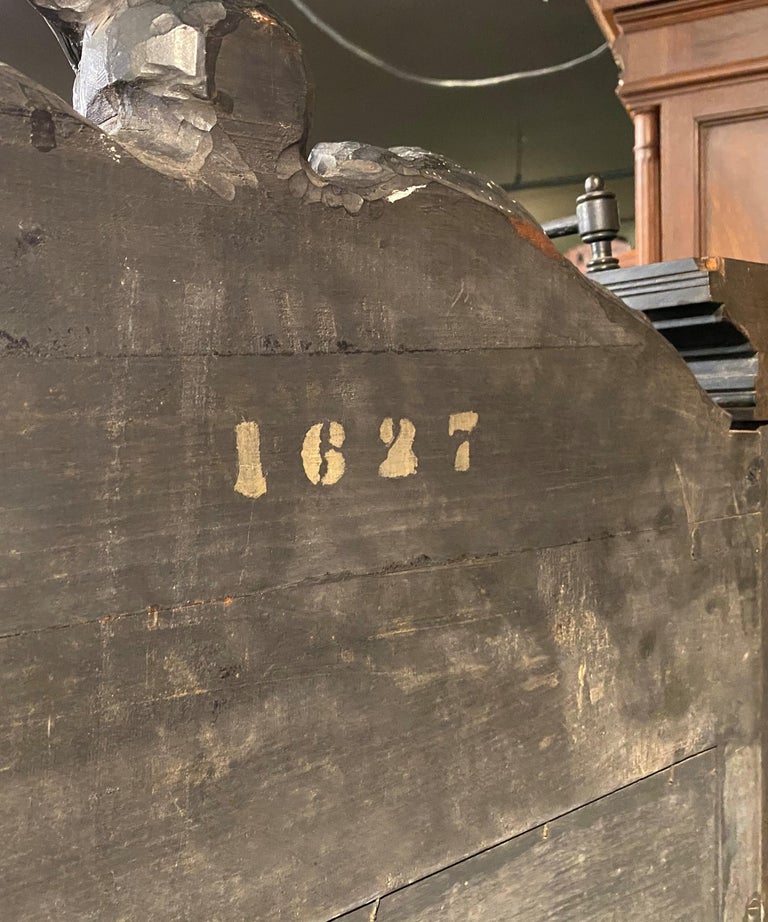 Ebonized Étagère Cabinet with Owl Crest Attributed to Bancroft and Dyer ...