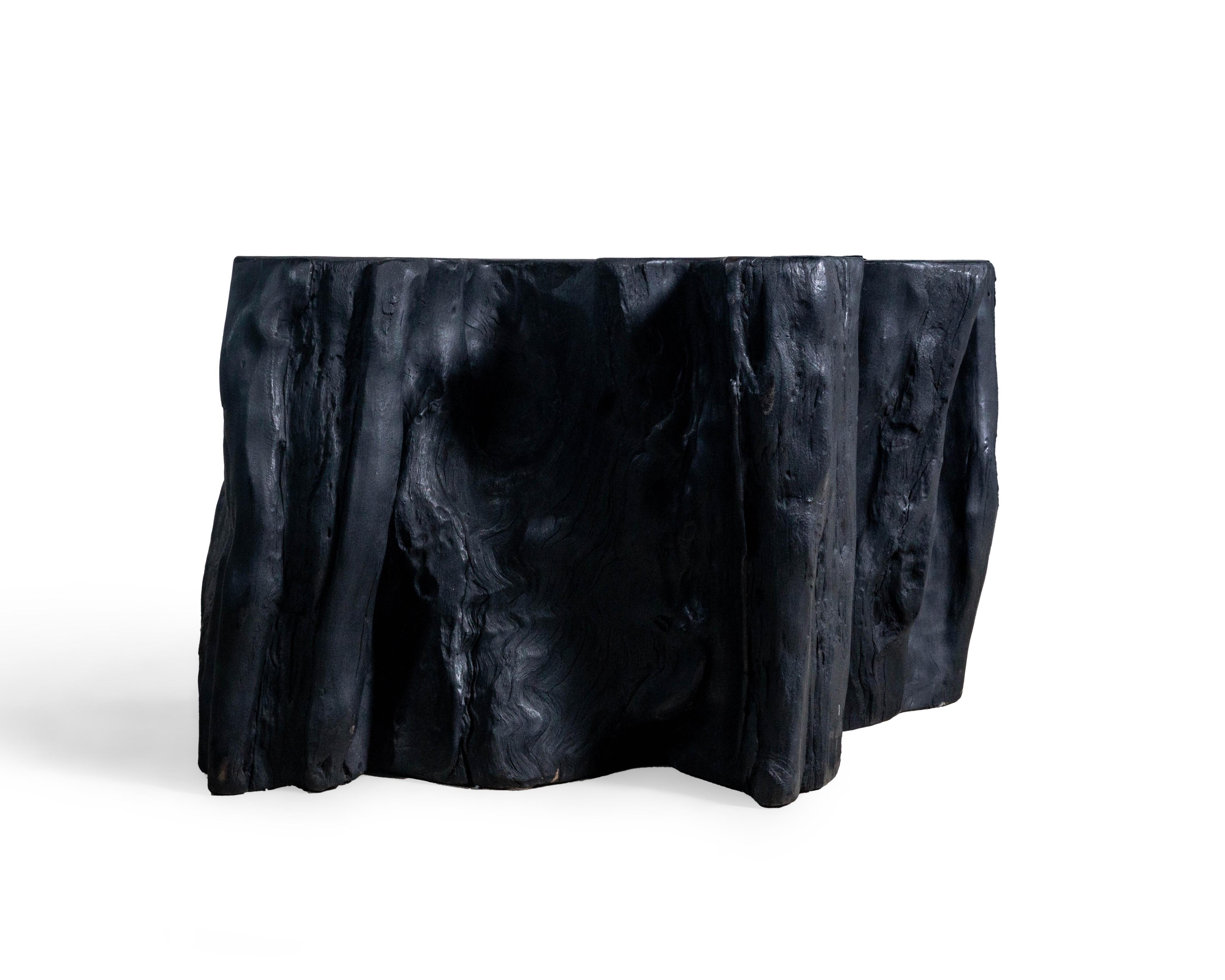 Ebonized Lychee Wood Organic Side Table at 1stDibs