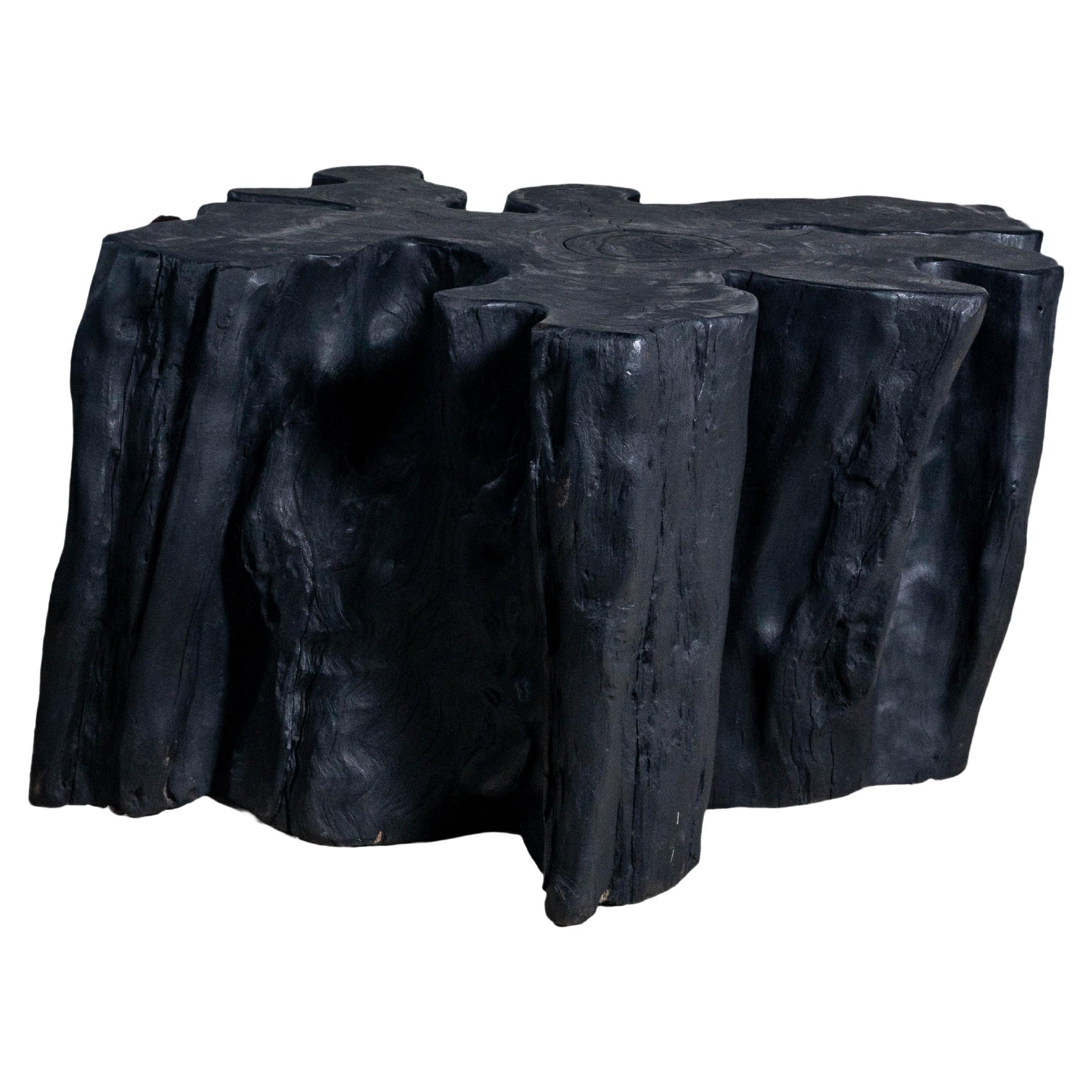 Organic Lychee Wood Stump Side Table For Sale at 1stDibs