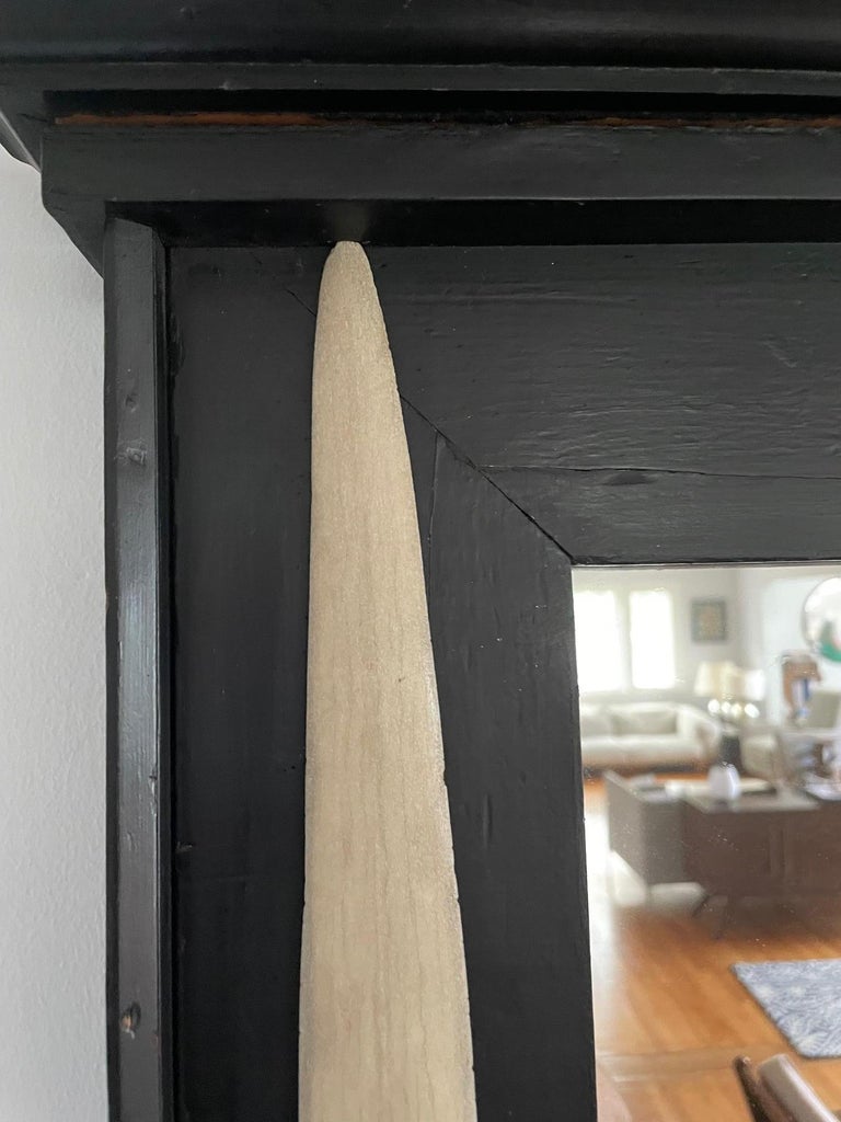 Ebonized Mirror with Bone Decoration For Sale at 1stDibs