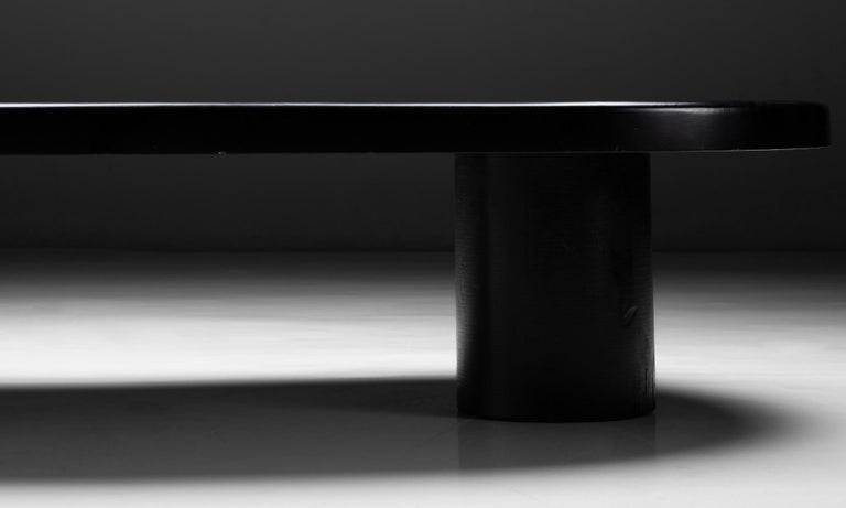 Ebonized Oval Coffee Table, Spain, circa 1990 For Sale at 1stDibs