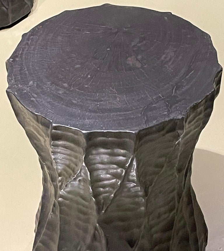 Ebonized Suar Wood Hourglass Shape Side Table, Indonesia, Contemporary ...