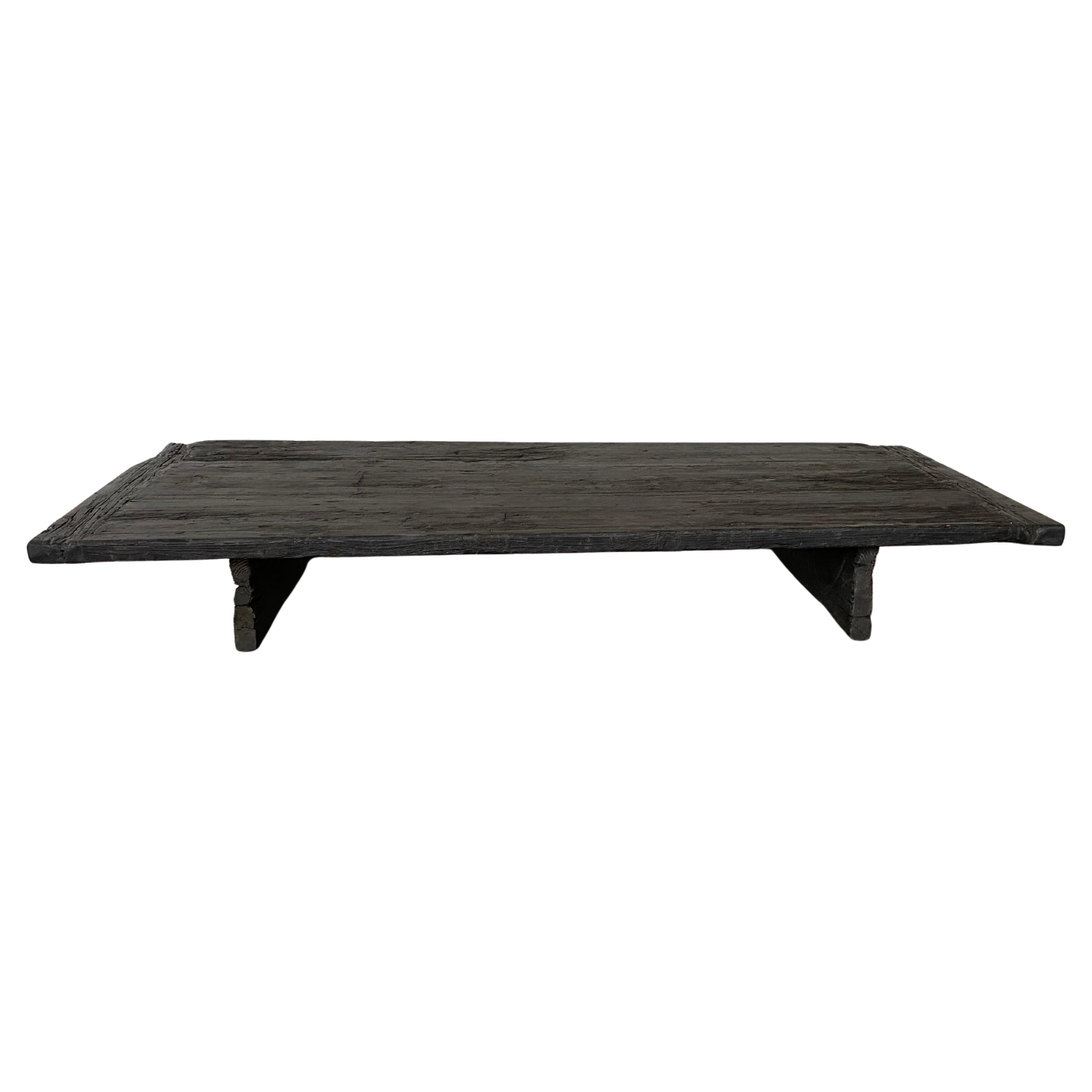 Ebonized Table in Old Larch Wood at 1stDibs