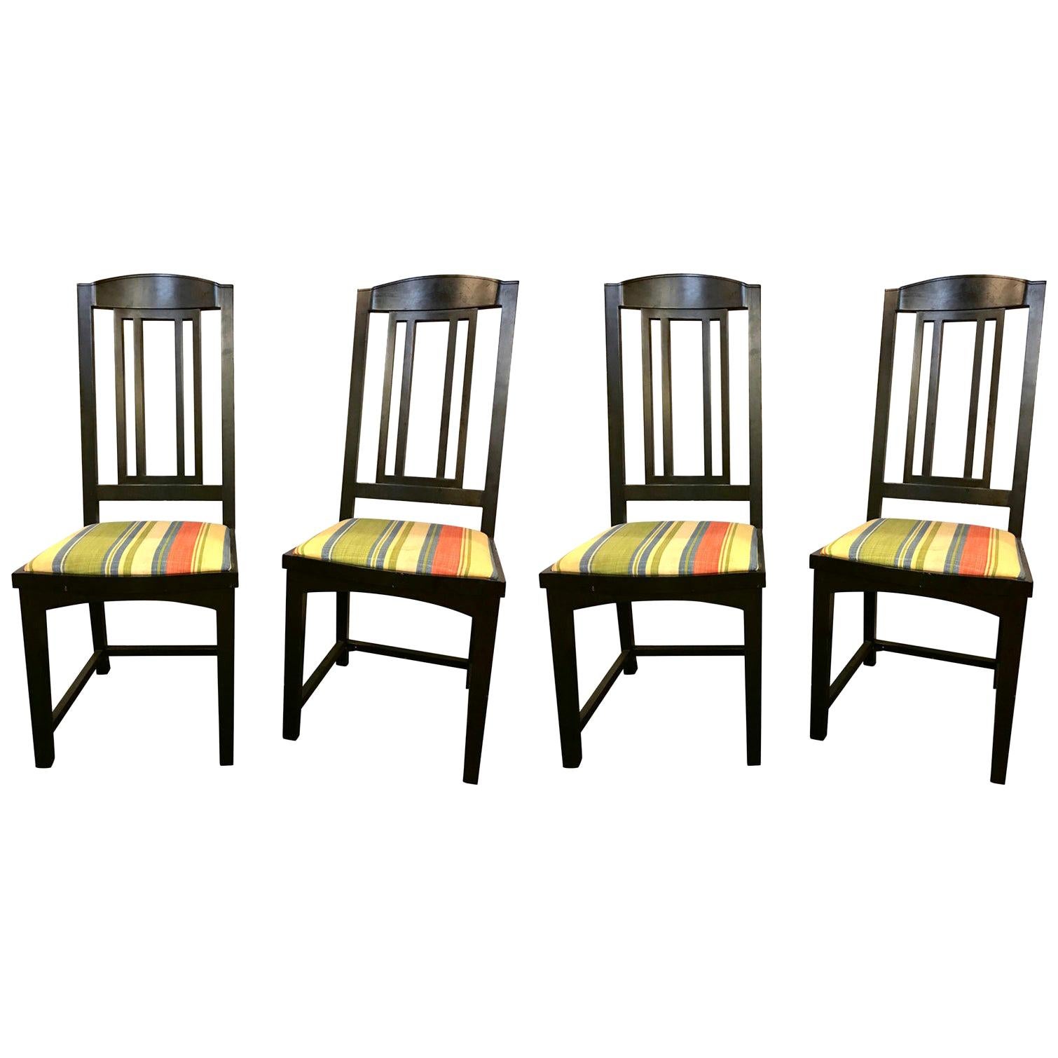 Set of 6 Cantilevered Brass Dining Chairs by Pace Collection at 1stDibs