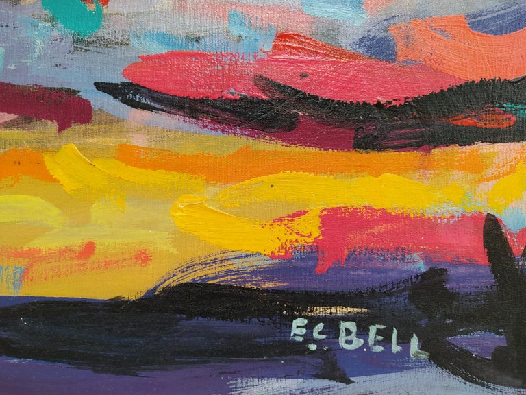 E.C. Bell - "Never More" - Vertical expressionist landscape with nudes ...