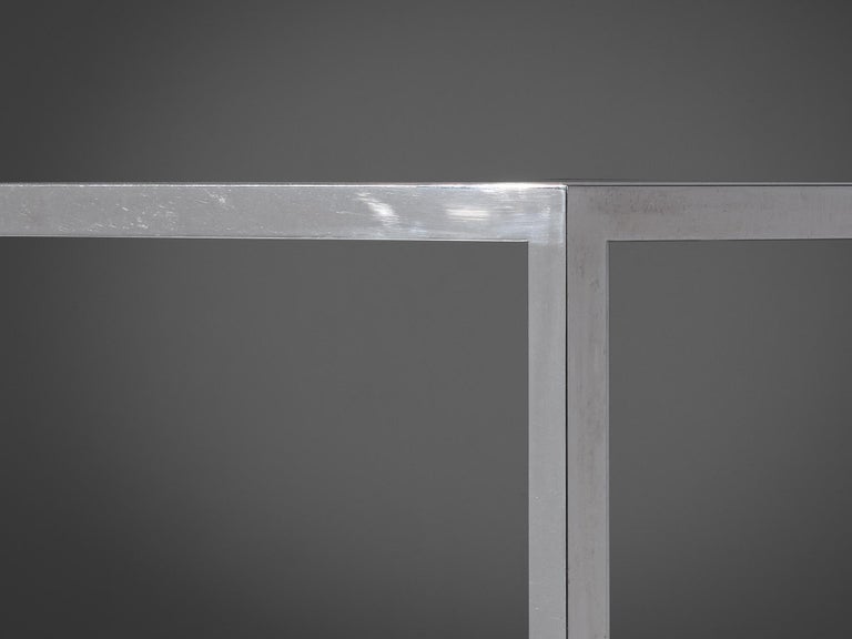 Eccentric Dining Table in Brass and Smoked Glass For Sale at 1stDibs