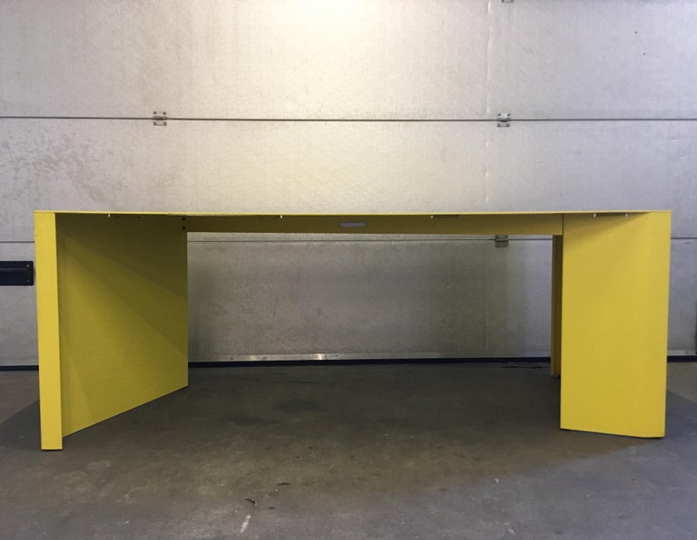 Eccentric Metal Yellow Z-Table by Claire Bataille and Paul Ibens for ...