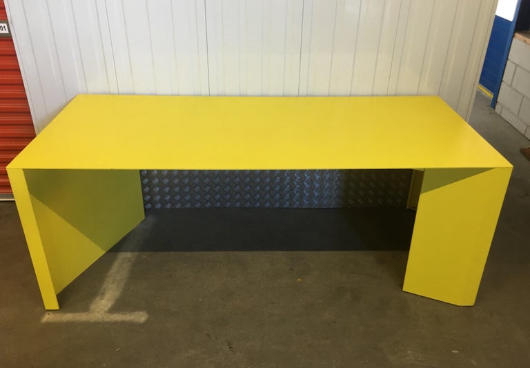 Eccentric Metal Yellow Z-Table by Claire Bataille and Paul Ibens for ...