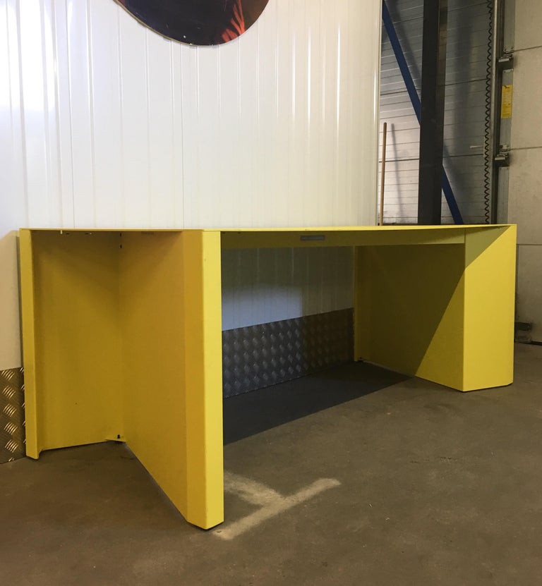 Eccentric Metal Yellow Z-Table by Claire Bataille and Paul Ibens for ...