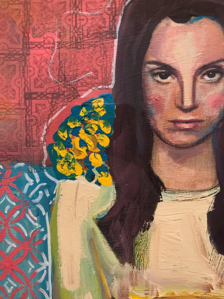 Ece Gauer - Stay Still, 2022, mixed media, oil on paper, figurative ...