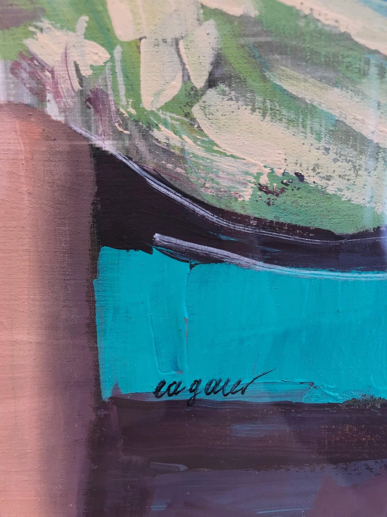 Ece Gauer - Stay Still, 2022, mixed media, oil on paper, figurative ...