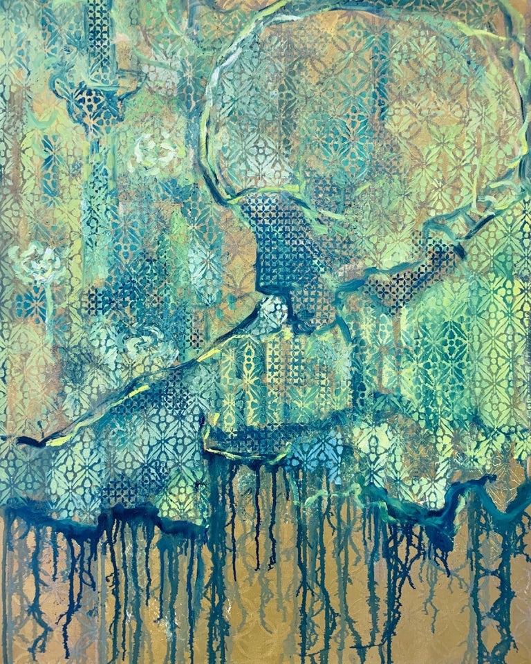 Ece Gauer - Woman with Fur, 2017, oil on canvas, abstract painting For ...