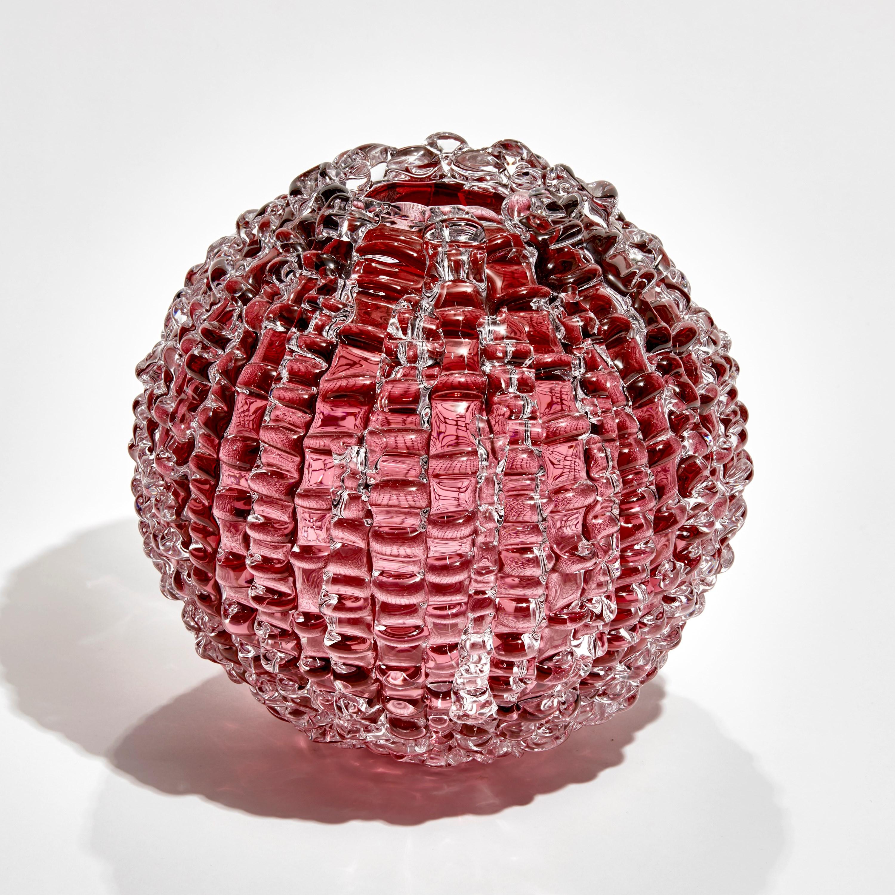 Echinus in Heliotrope, a unique pink Glass centrepiece by Katherine ...
