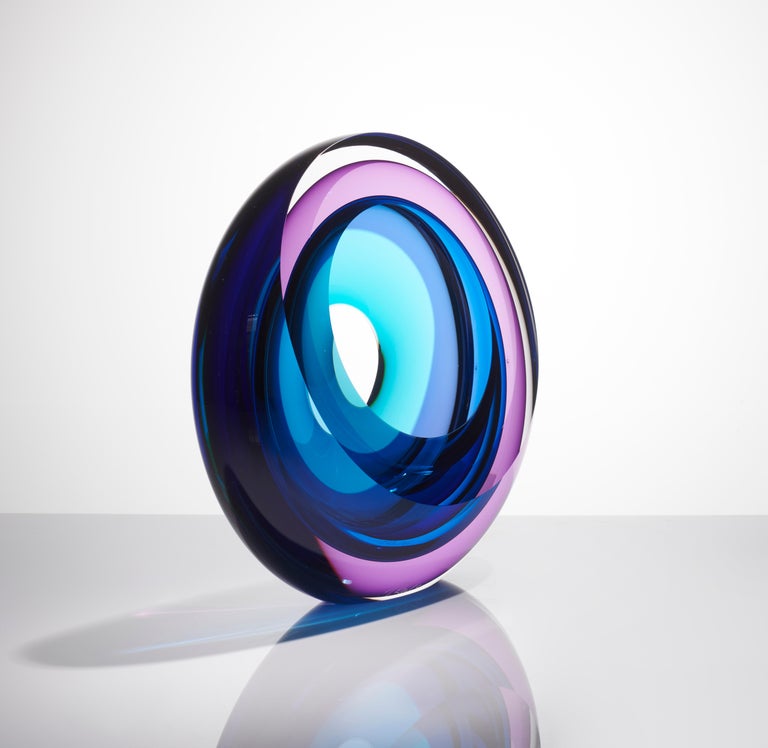 Modern Glass Sculpture Centerpiece by Tim Rawlinson For Sale at 1stDibs
