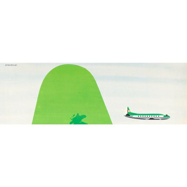 Eckersley, Original Vintage Airline Poster, Aer Lingus Aviation ...