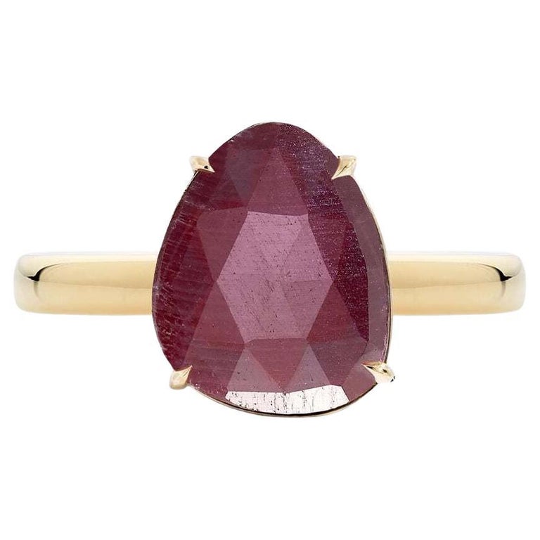 Customizable Ecksand 18k Yellow Gold Ruby Cocktail Ring For Sale at 1stDibs