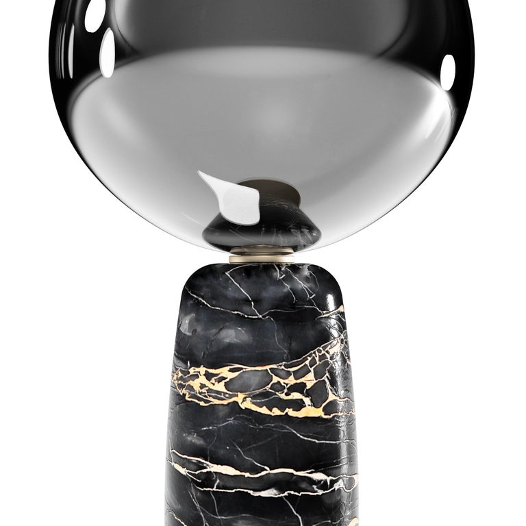 "Eclat" Exclusive Table Lamp ft. Nero Portoro and Brass Base For Sale ...