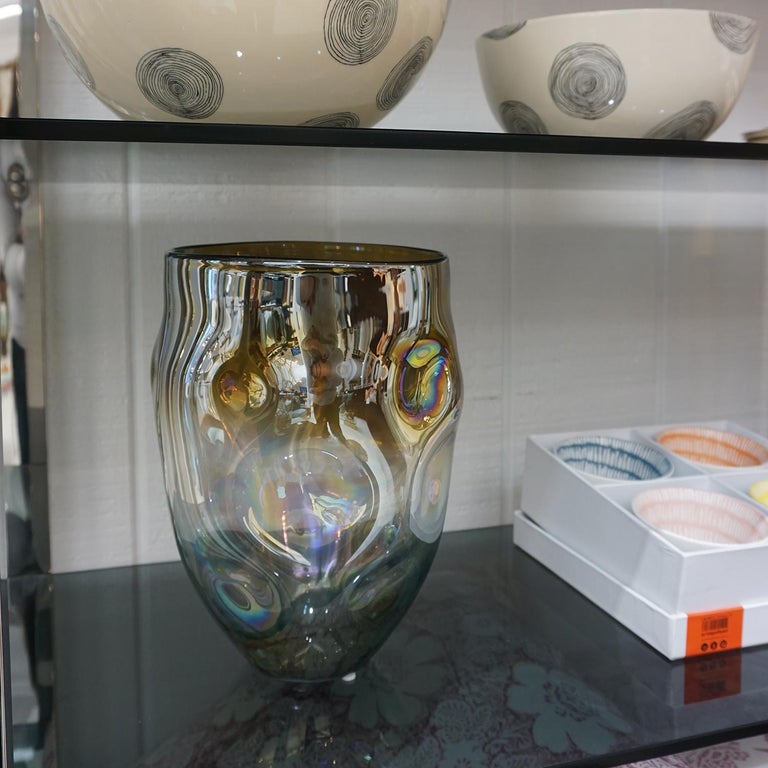 Eclectic Decorative Vase with Dents and Curves at 1stDibs