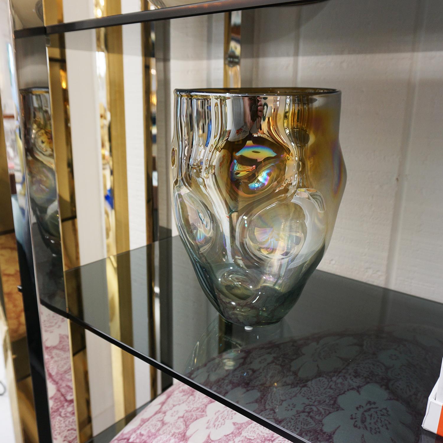 Eclectic Decorative Vase with Dents and Curves at 1stDibs
