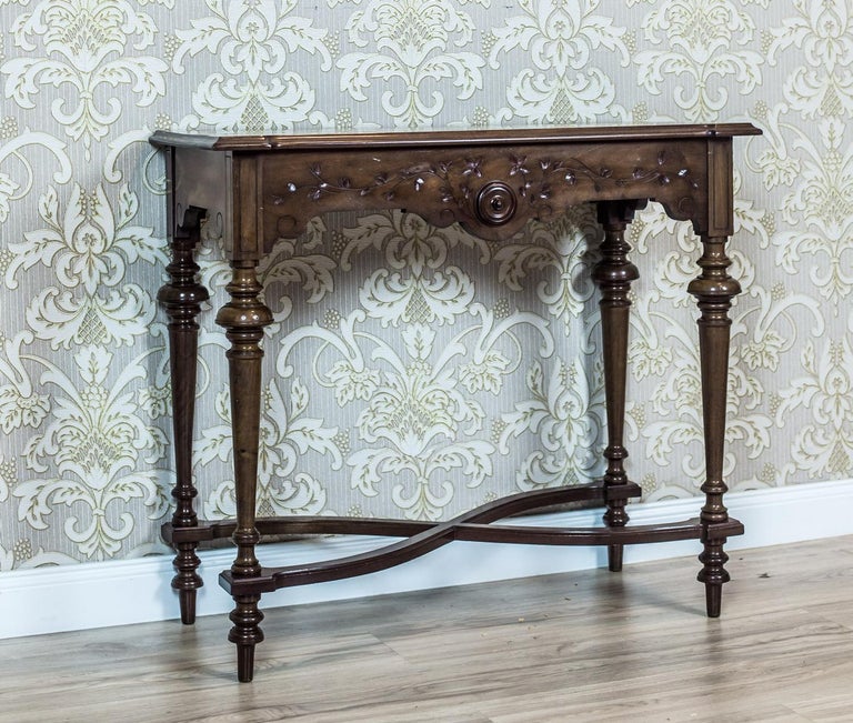Eclectic Narrow Wall Table, Circa the 19th Century at 1stDibs