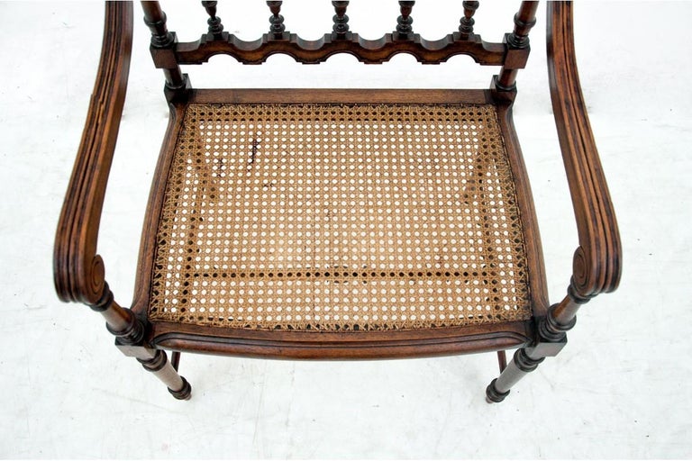 Eclectic raffia braid armchair, France, circa 1880. at 1stDibs